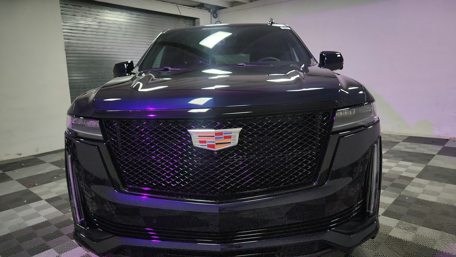 Purple Cadillac Escalade