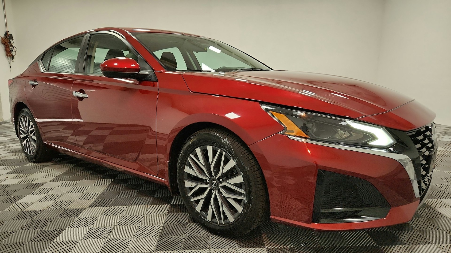 Red Nissan Altima Black Rims